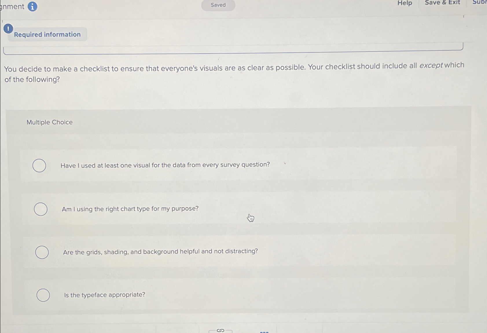 Solved HelpSave & Exit!Required informationYou decide to | Chegg.com