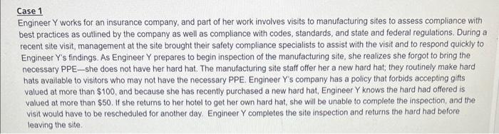 Solved for question 6-10 refers ti case 1 and the NSPE code | Chegg.com
