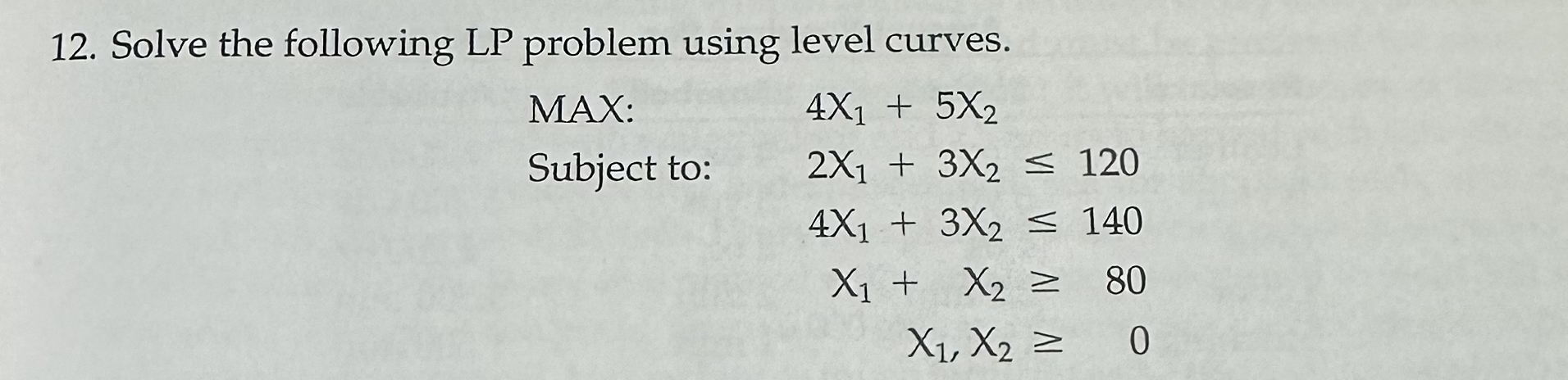 Solved Solve the following LP problem using level curves. | Chegg.com