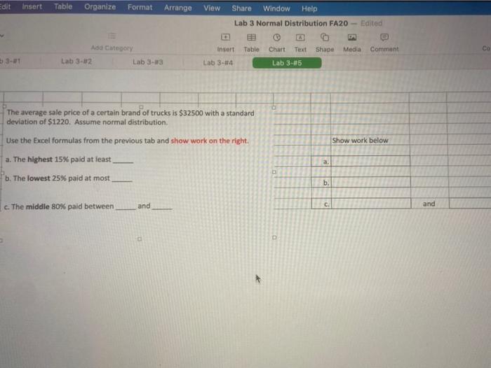 Solved Edit Insert Table Organize Format Arrange View Share Chegg