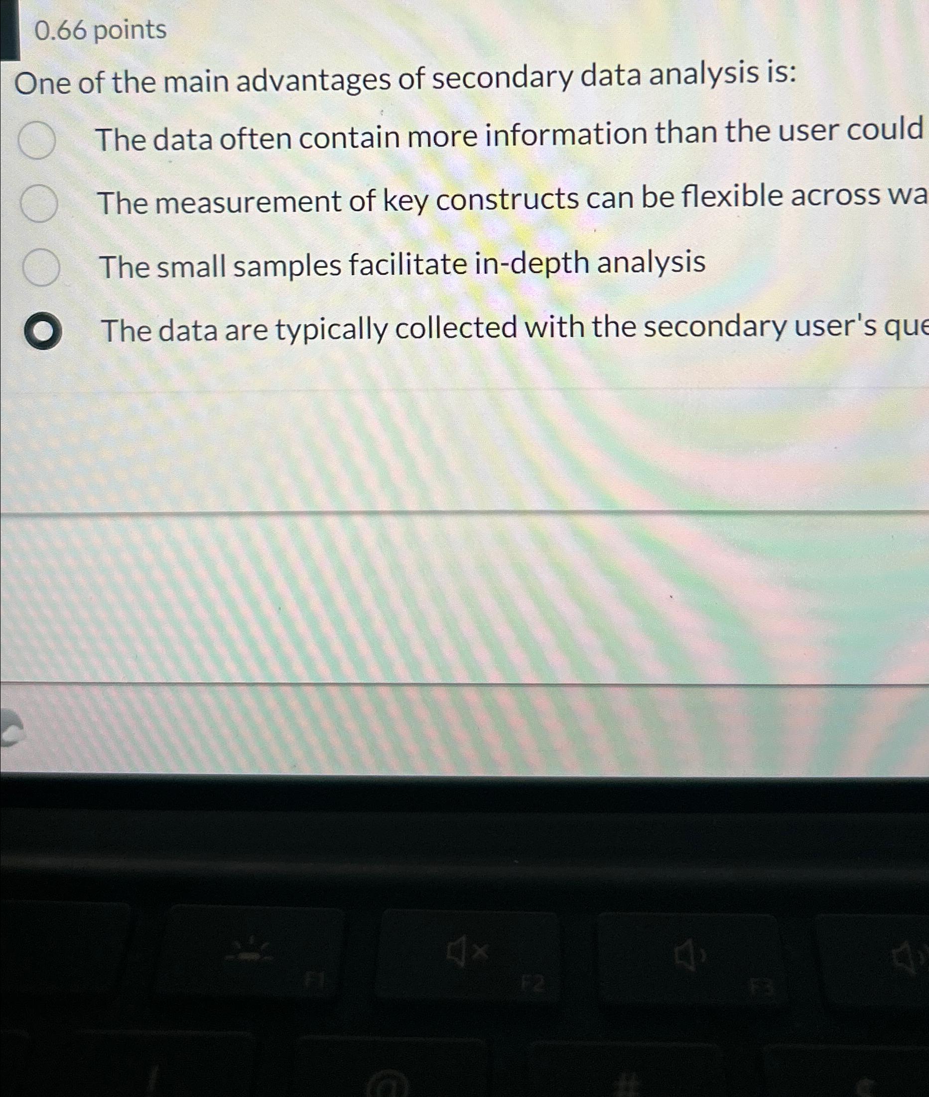 Solved 0.66 ﻿pointsOne of the main advantages of secondary | Chegg.com