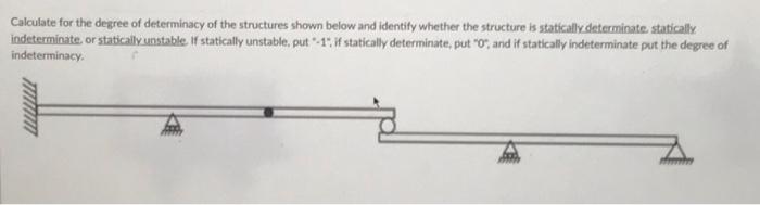 Solved Calculate for the degree of determinacy of the | Chegg.com