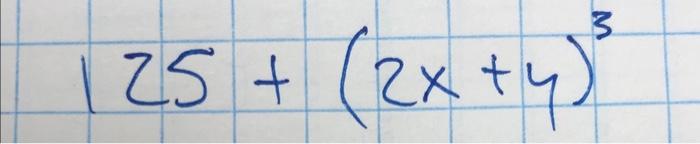 Solved 125+(2x+y)3125+(2x+4)3 | Chegg.com