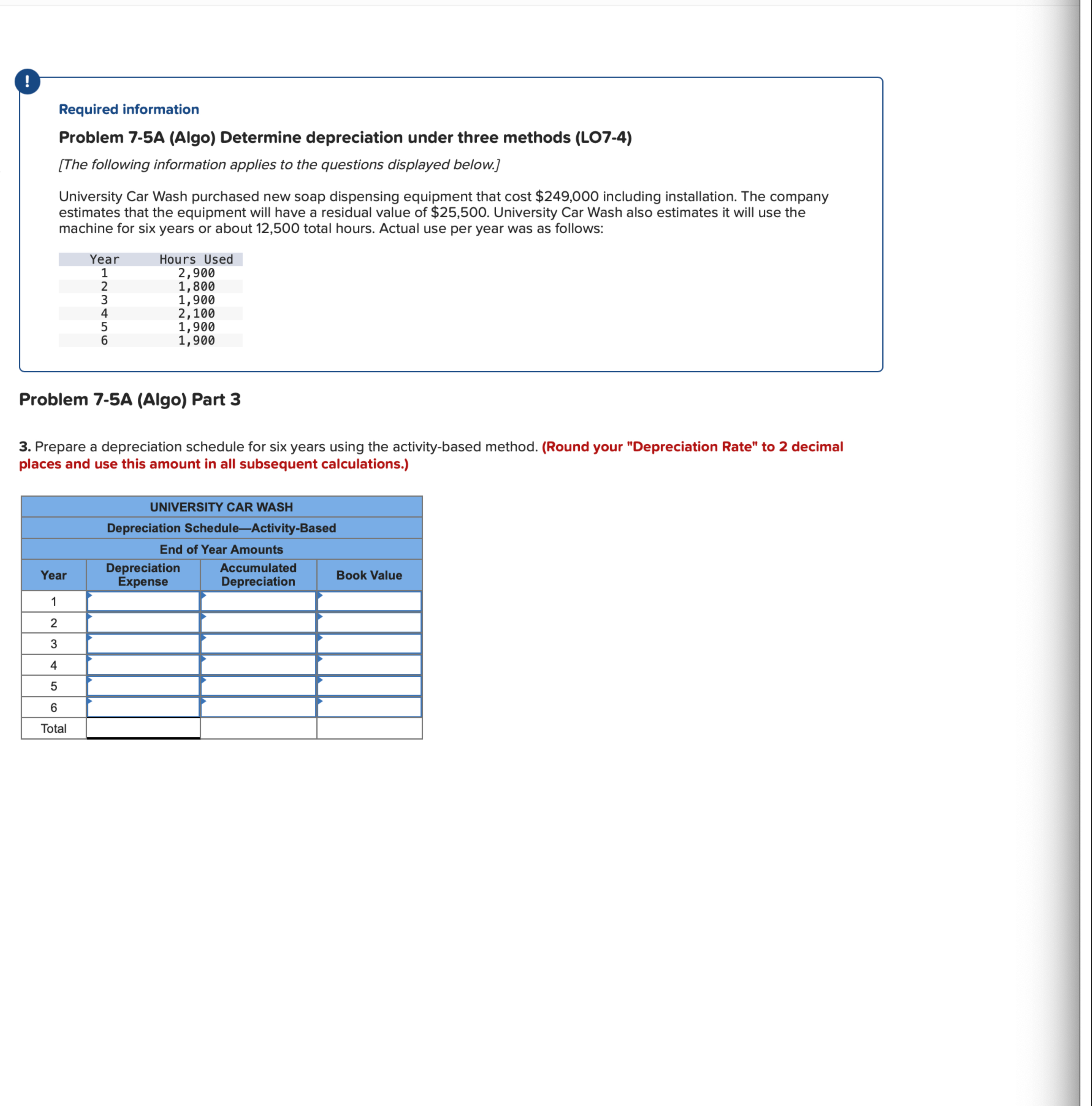 Solved Required informationProblem 7-5A (Algo) ﻿Determine | Chegg.com