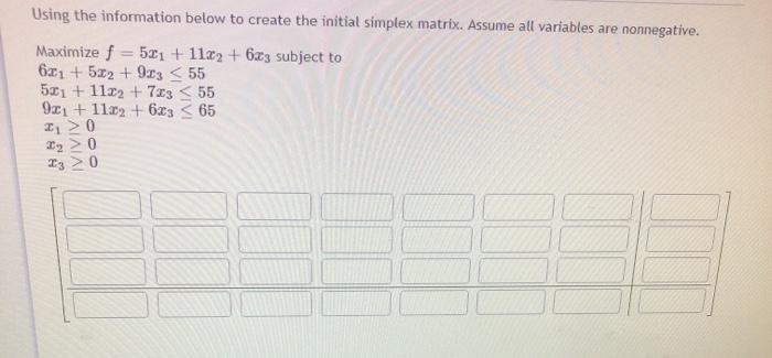 Solved Using the information below to create the initial | Chegg.com