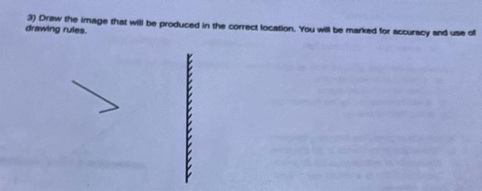 3) Draw the image that will be produced in the | Chegg.com