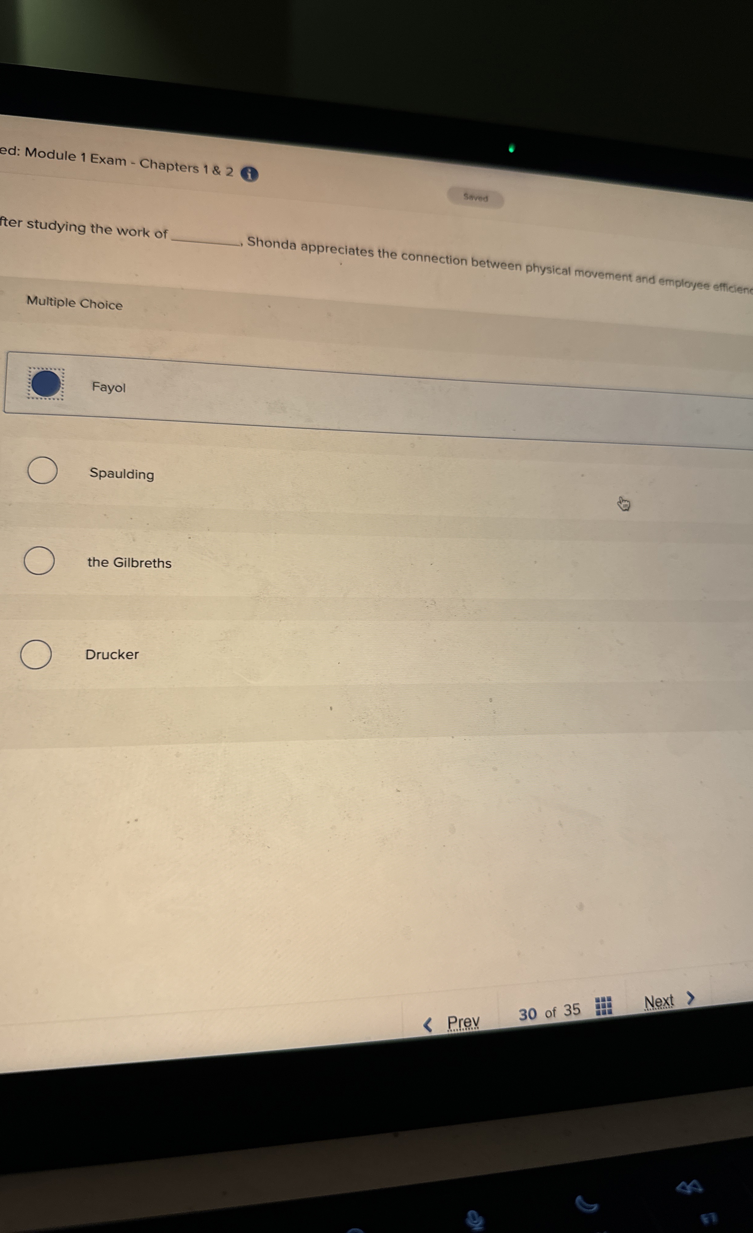 Solved ed: Module 1 ﻿Exam - ﻿Chapters 1 ﻿& 2Savedfter | Chegg.com