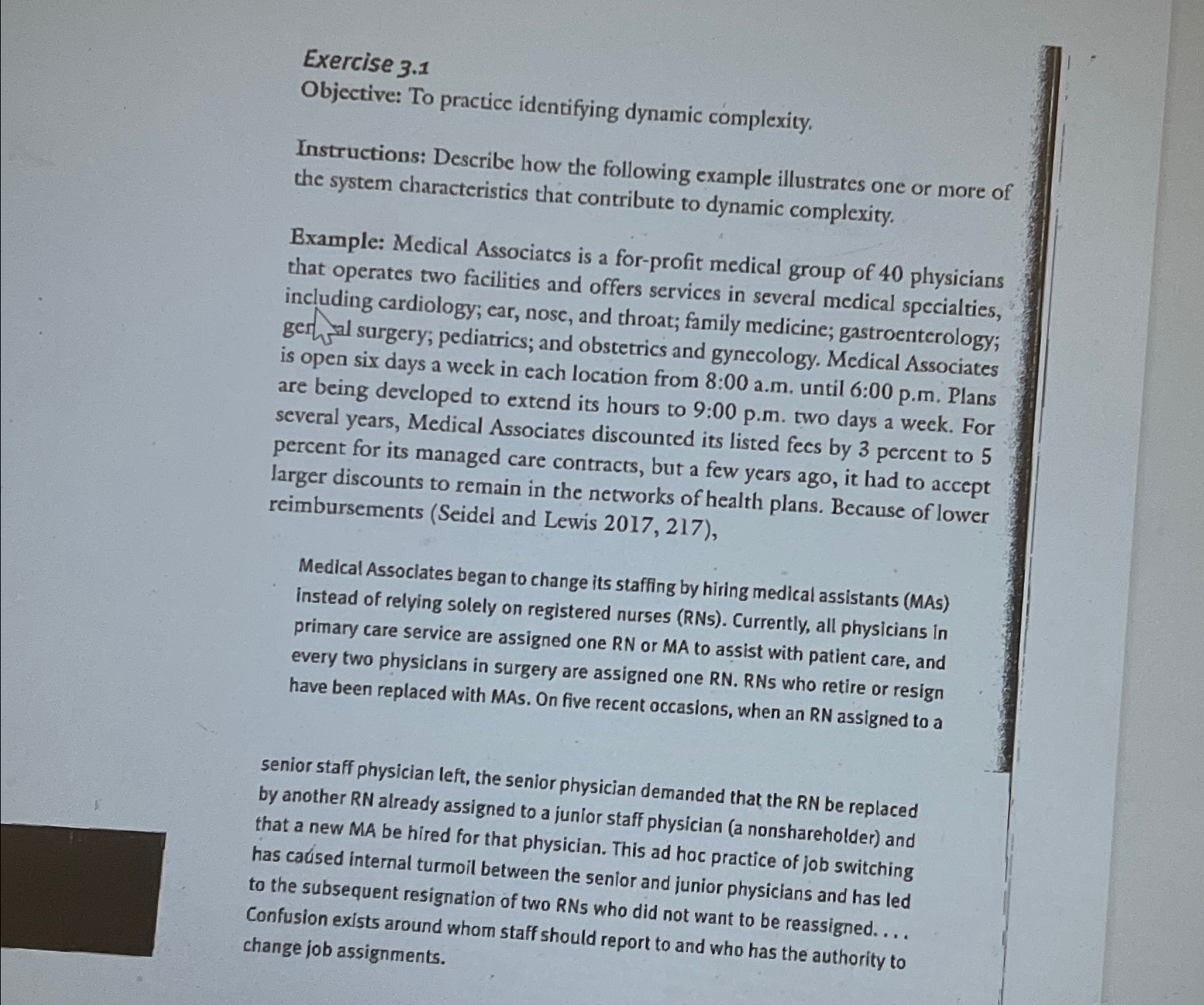 Solved Exercise 3.1Objective: To practice identifying | Chegg.com