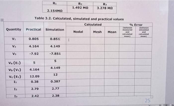 Solved Ri R2 1.492 M2 R 3.278 MS2 2.154M2 Quantity Table | Chegg.com