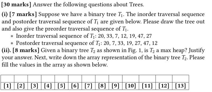 Solved [30 marks] Answer the following questions about | Chegg.com