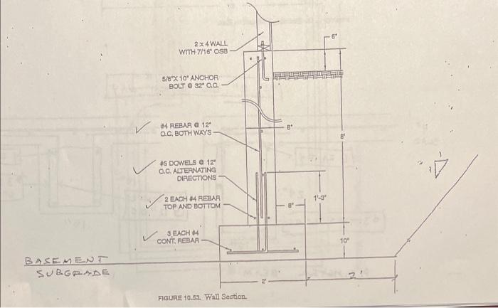 Using the basement/foundation plan 10.50, associated | Chegg.com