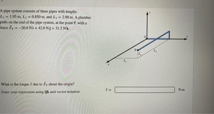 Solved A pipe system consists of three pipes with lengths | Chegg.com