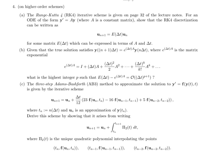 +1 u. + Further methods: Adams-Bashforth schemes. So | Chegg.com