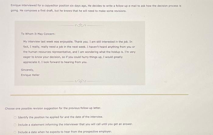 The job search doesnt end with the interview. After | Chegg.com