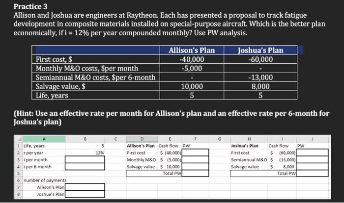 Solved Practice 3 Allison and Joshua are engineers at | Chegg.com
