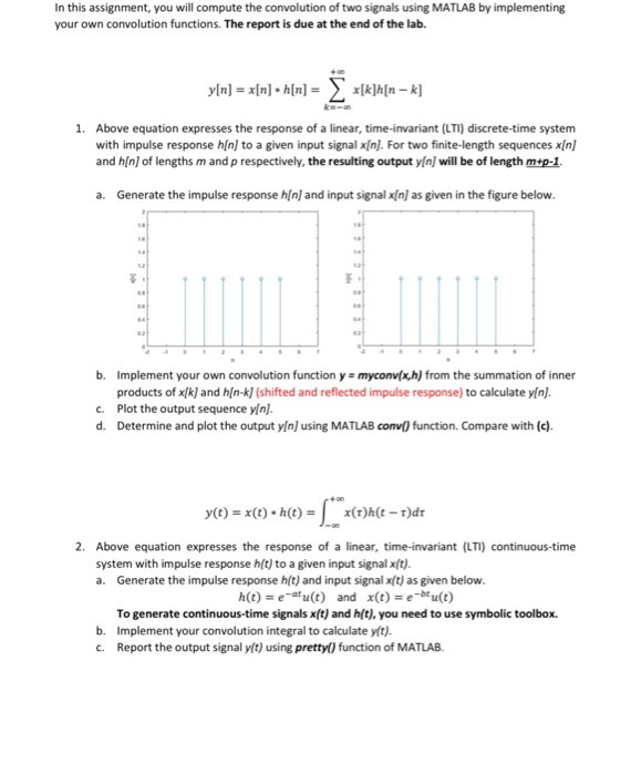 Solved In This Assignment You Will Compute The Convolution 0903