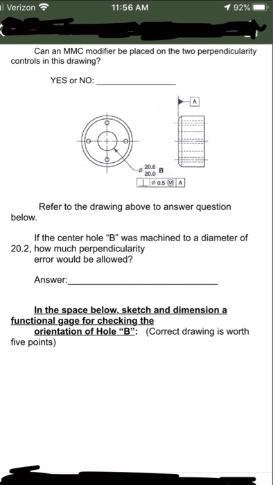 Solved T F 1. When an angularity tolerance is applied to a | Chegg.com