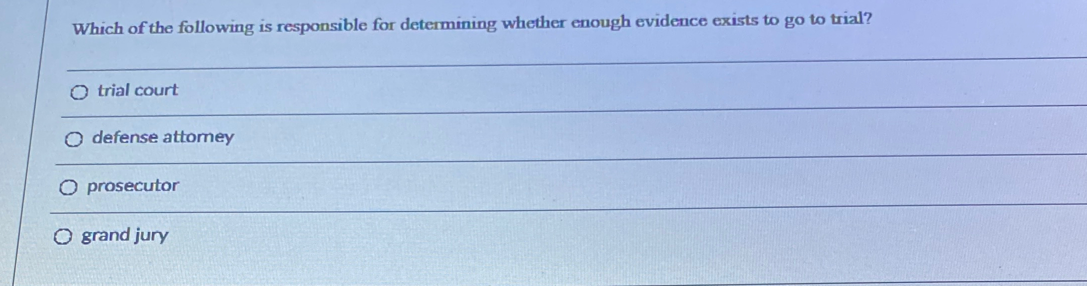 Solved Which of the following is responsible for determining | Chegg.com