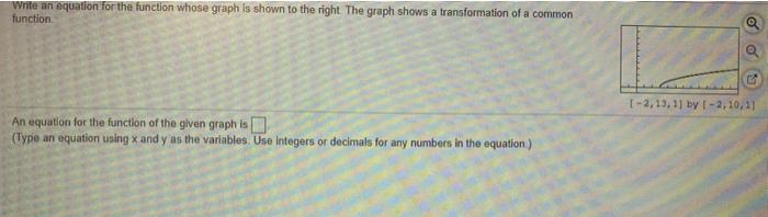 Solved Write an equation for the function whose graph is | Chegg.com