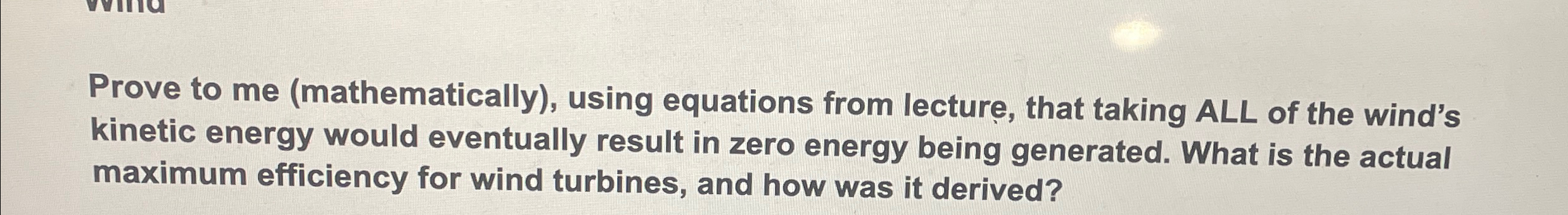 Solved Prove to me (mathematically), ﻿using equations from | Chegg.com
