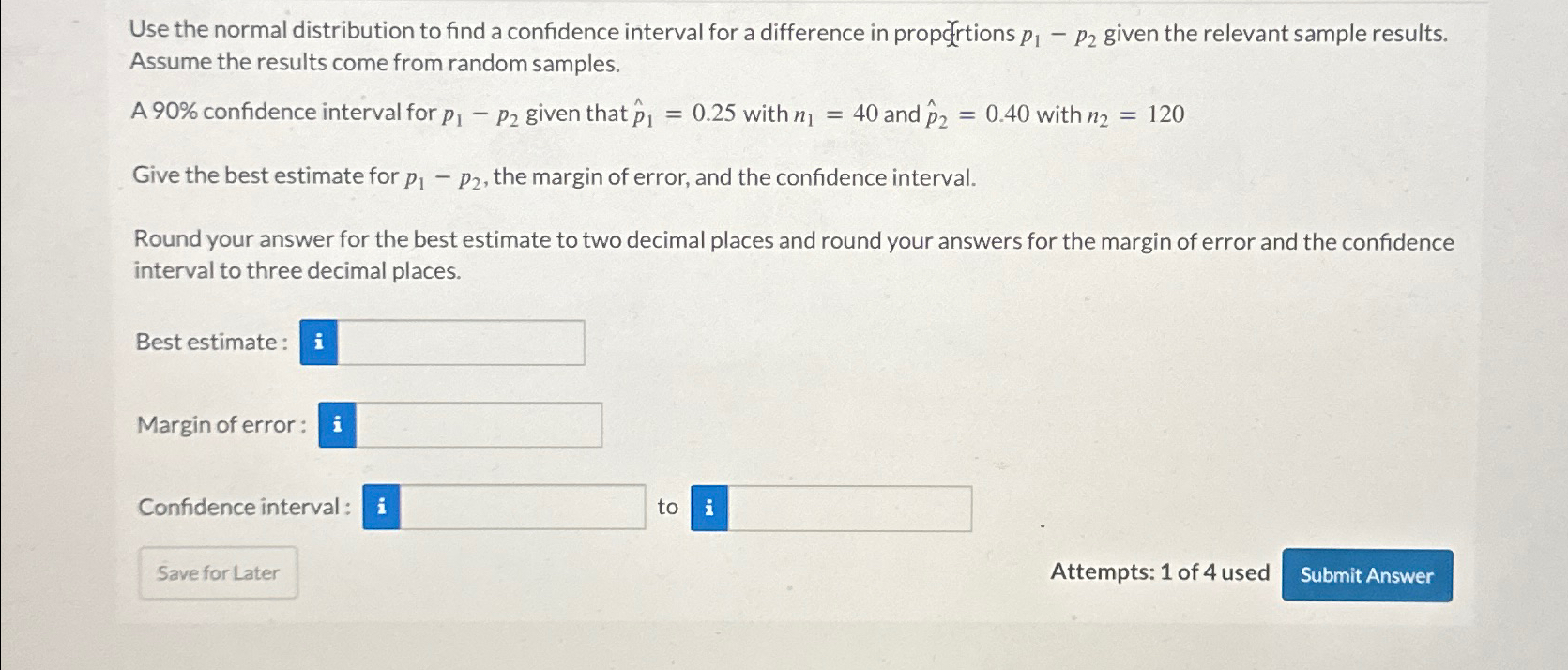 Solved Use the normal distribution to find a confidence | Chegg.com