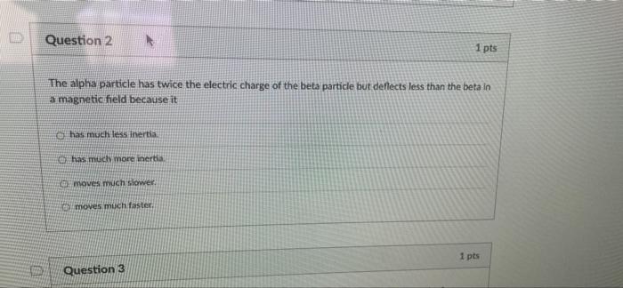 Solved Question 4 1 pts A pair of protons in an atomic | Chegg.com