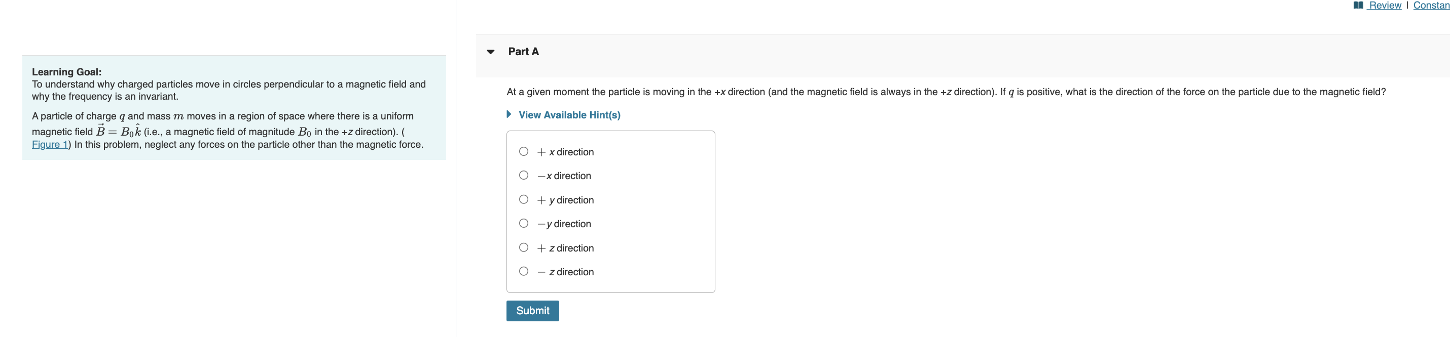 Solved Learning Goal:To ﻿understand why charged particles | Chegg.com