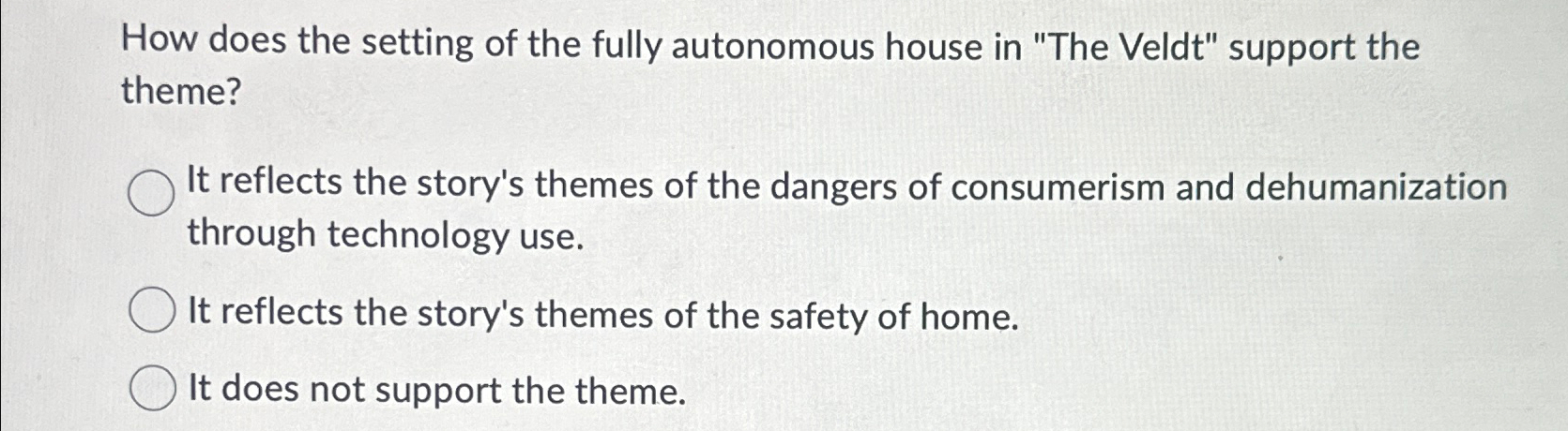 Solved How does the setting of the fully autonomous house in | Chegg.com