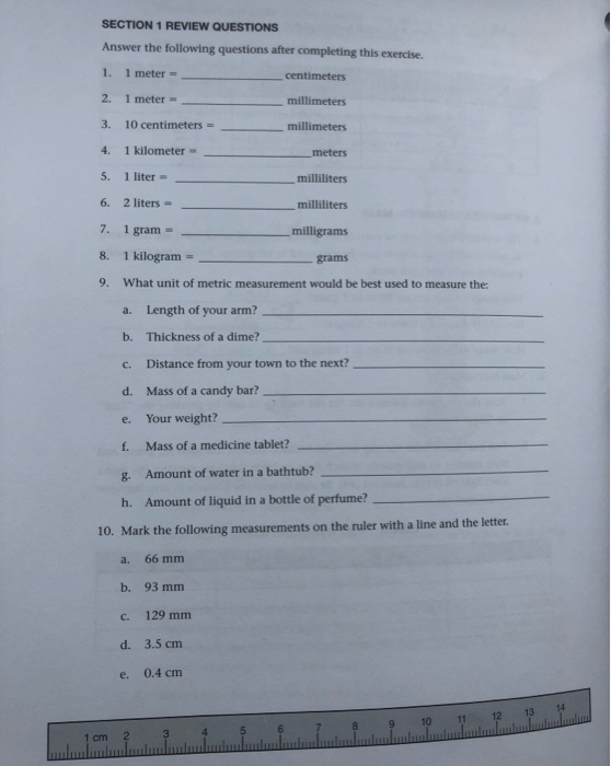 Solved SECTION 1 REVIEW QUESTIONS Answer the following | Chegg.com