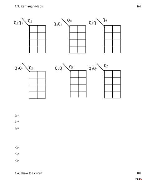 Solved Question 1 Design a synchronous counter with the | Chegg.com