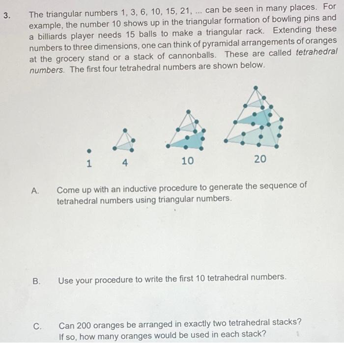 Solved The triangular numbers 1,3,6,10,15,21,… can be seen | Chegg.com