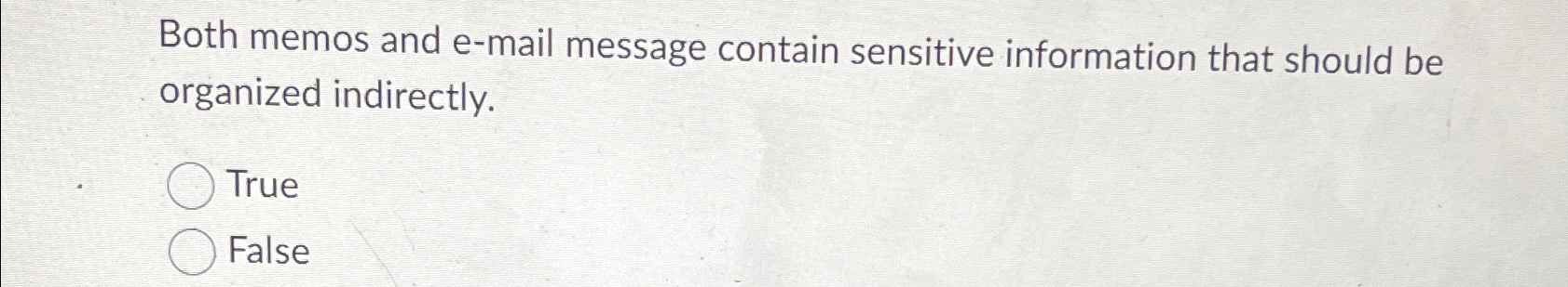 Solved Both memos and e-mail message contain sensitive | Chegg.com