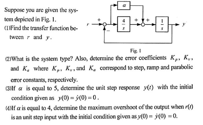 Solved Suppose you are given the system depicted in Fig. 1. | Chegg.com