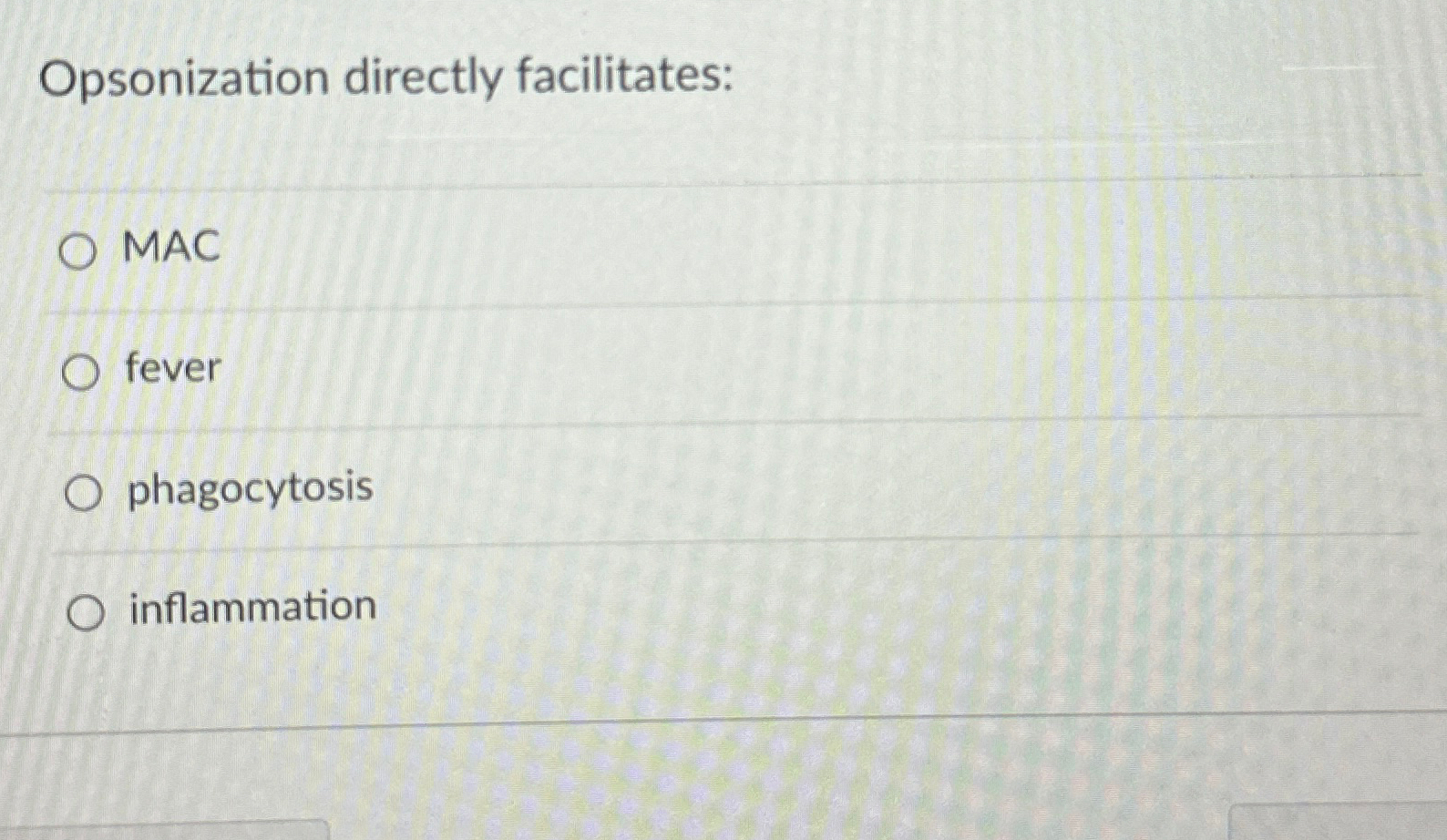 Solved Opsonization directly | Chegg.com