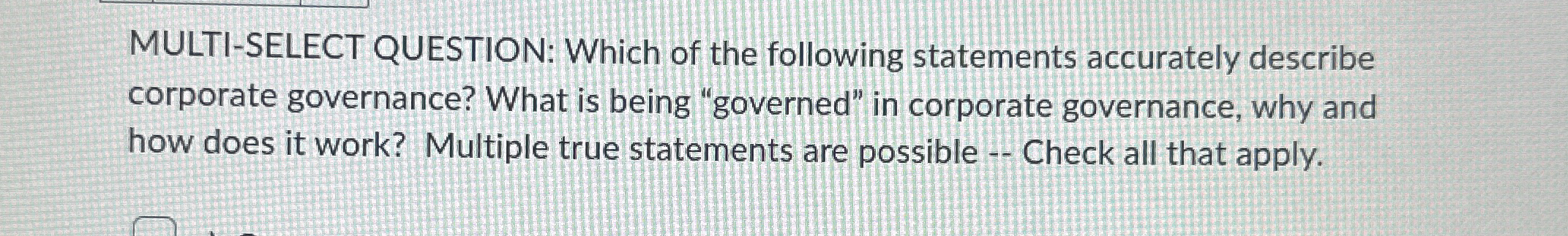 Solved MULTI-SELECT QUESTION: Which of the following | Chegg.com