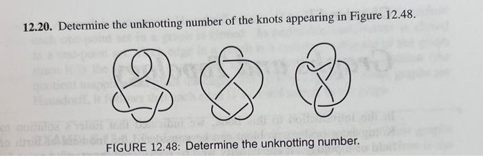 12.20. Determine the unknotting number of the knots | Chegg.com