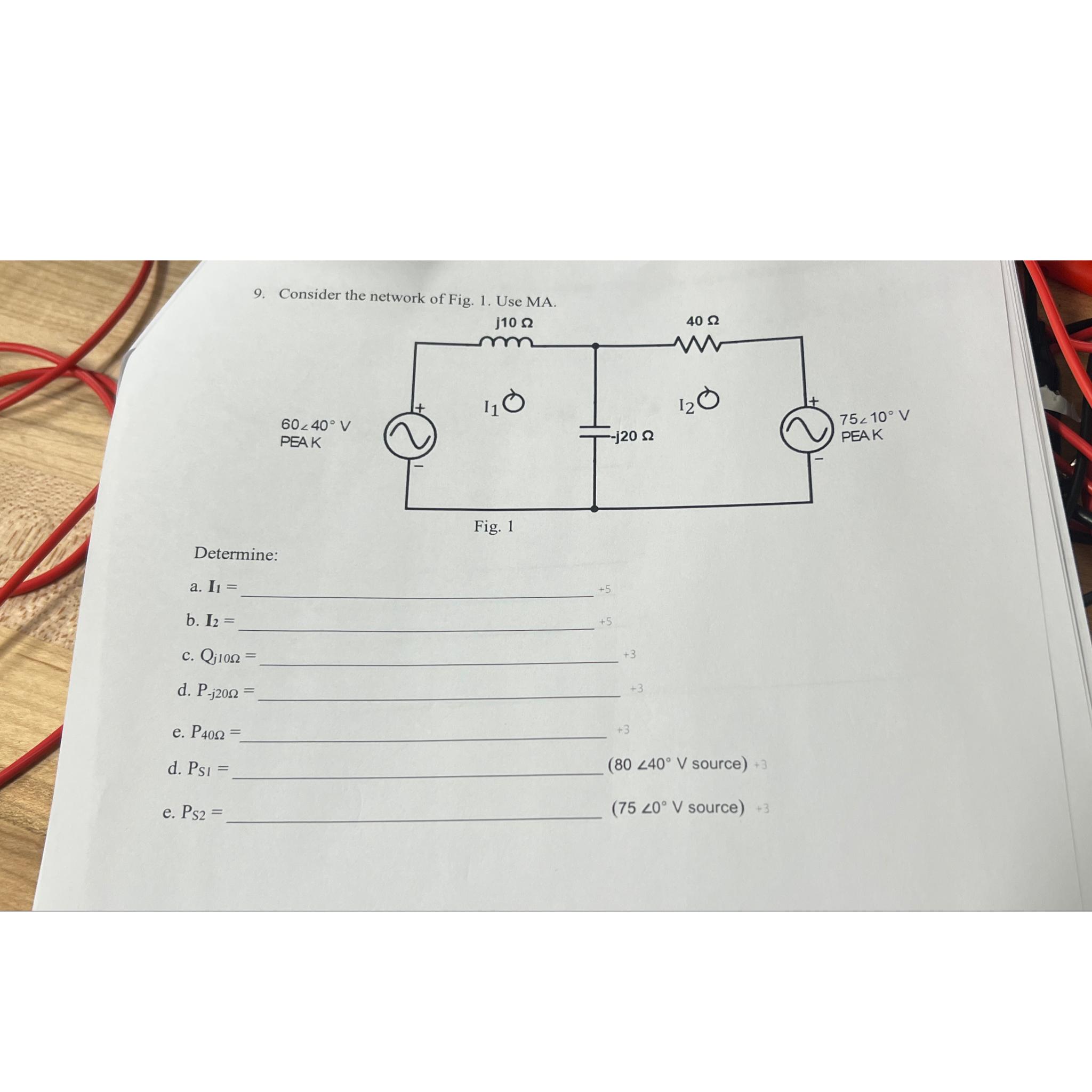 Solved Consider the network of Fig. 1. ﻿Use | Chegg.com