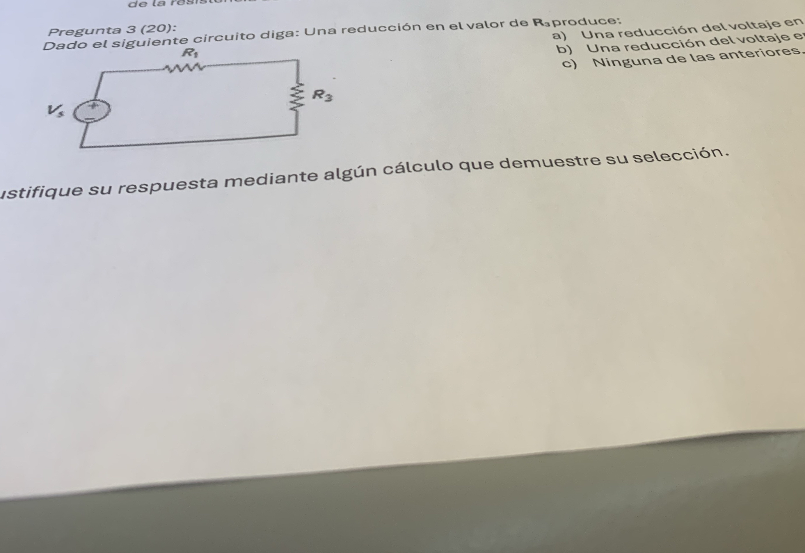 Solved Pregunta 3 (20):Dado el siguiente circuito diga: Una | Chegg.com