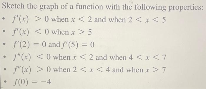 Solved Sketch the graph of a function with the following | Chegg.com