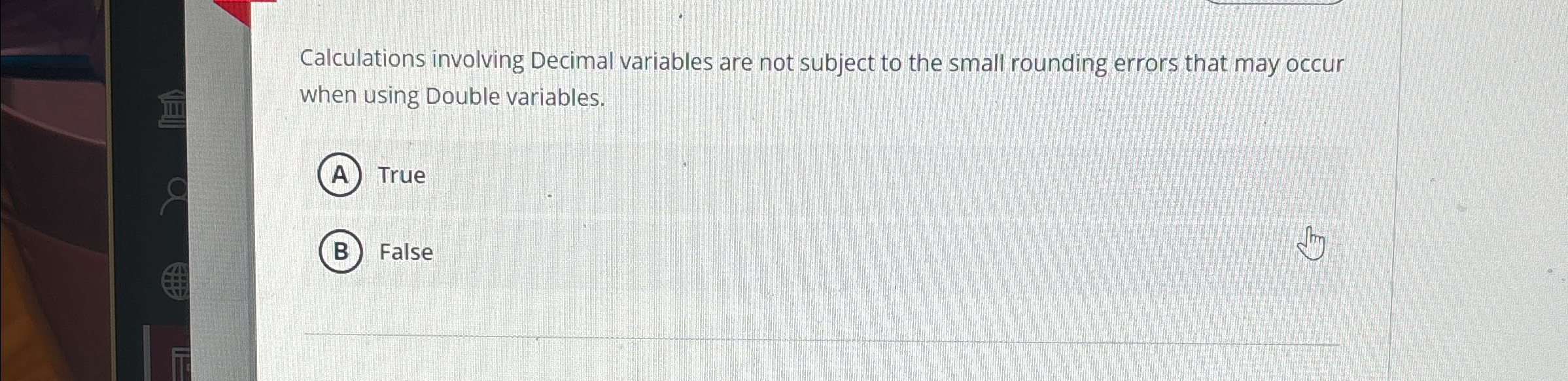 Solved Calculations involving Decimal variables are not | Chegg.com