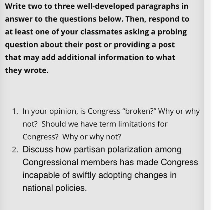 Solved Write two to three well-developed paragraphs in | Chegg.com