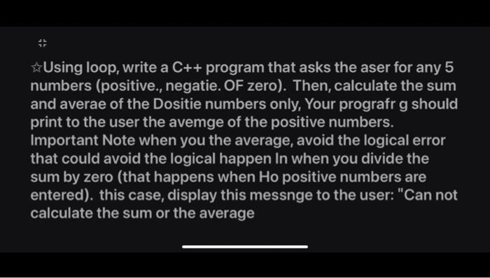 Solved ⋆ Using loop, write a C++ program that asks the aser | Chegg.com