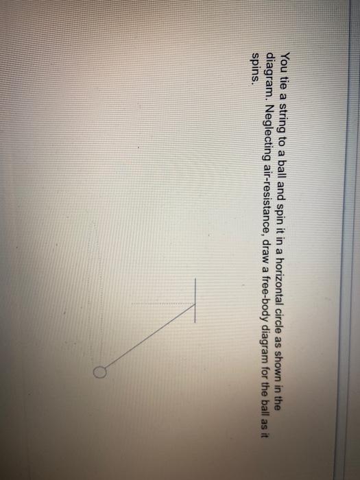Solved You tie a string to a ball and spin it in a | Chegg.com