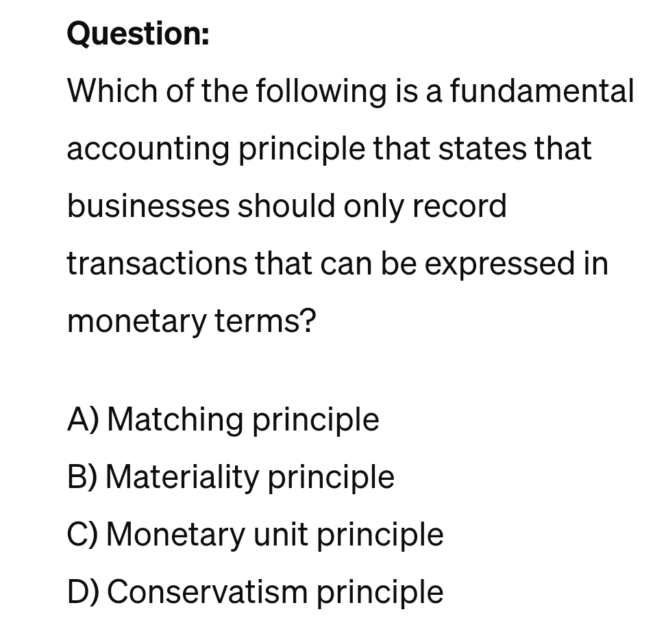 Solved Question:Which of the following is a fundamental | Chegg.com