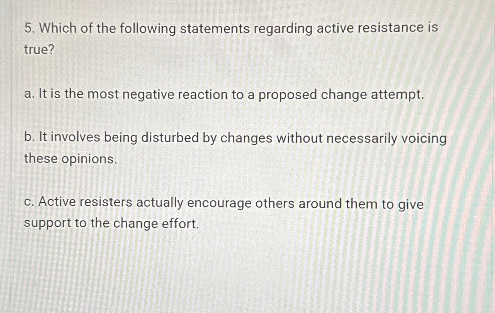 Solved Which of the following statements regarding active | Chegg.com