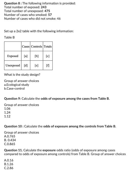 Solved Question 8: The following information is provided: | Chegg.com