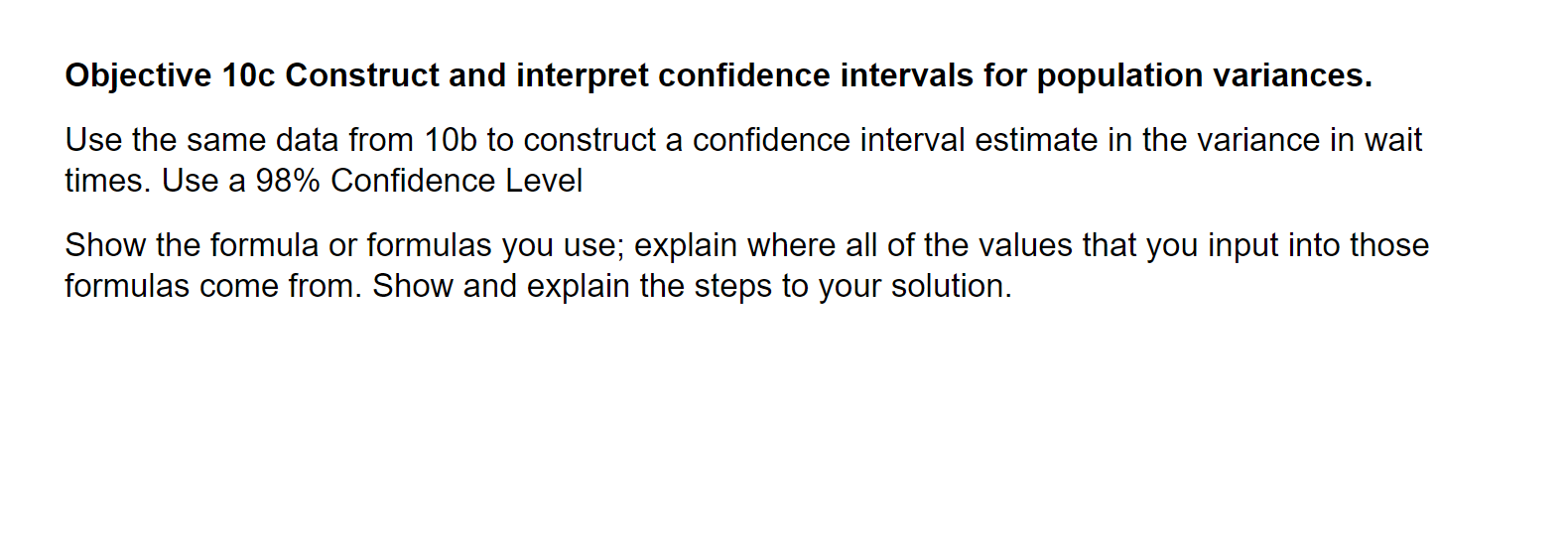 Objective 10c Construct and interpret confidence | Chegg.com