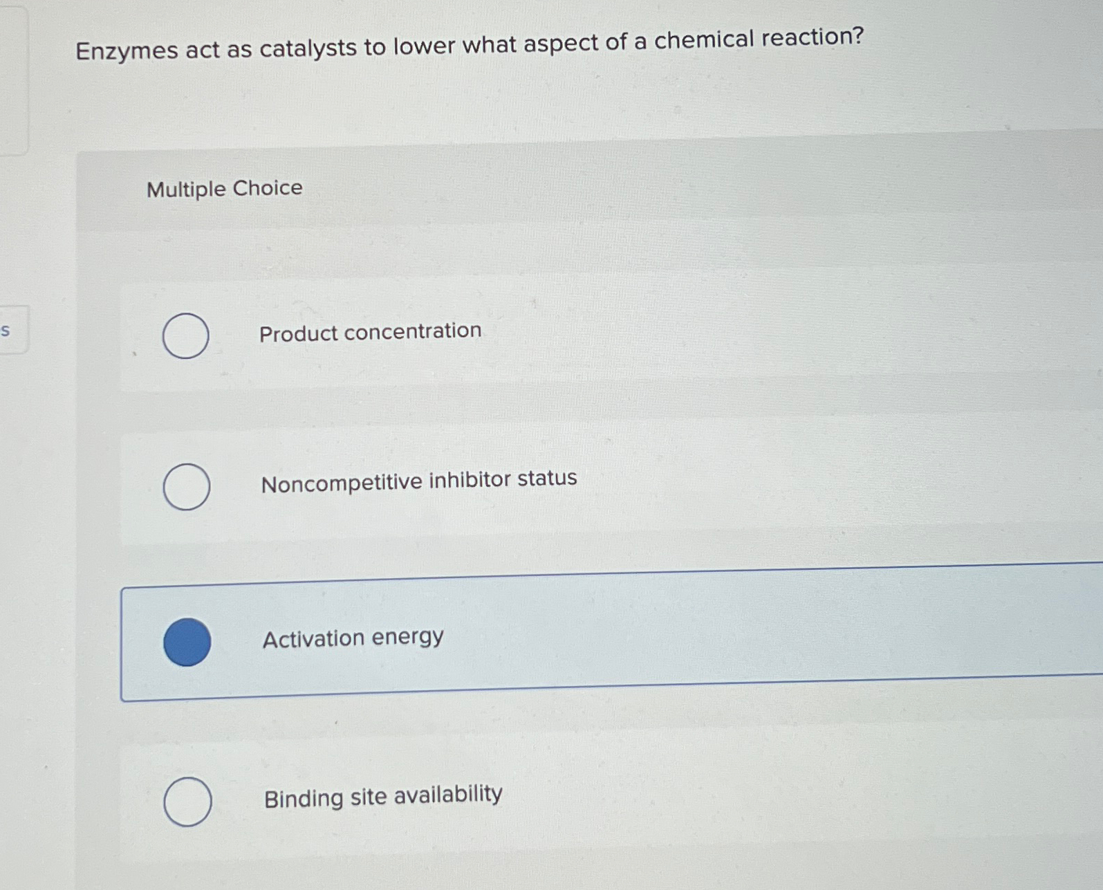 Solved Enzymes act as catalysts to lower what aspect of a | Chegg.com