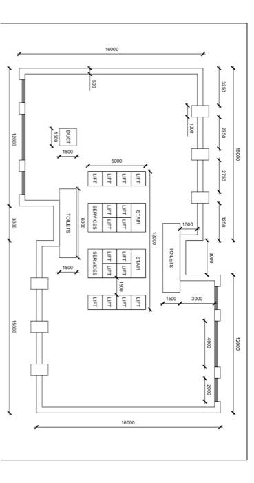 Solved please calculate NLA(Net Lettable Area) for this | Chegg.com