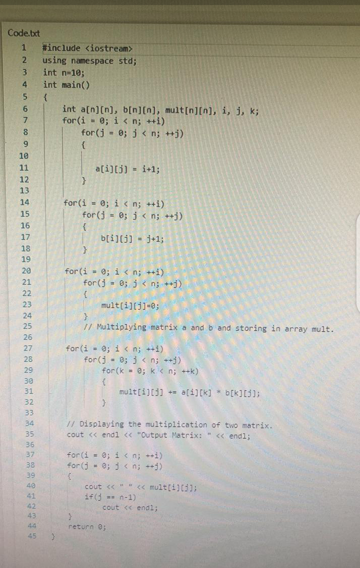 Solved Group Project: Parallel Matrix Multiplication using | Chegg.com